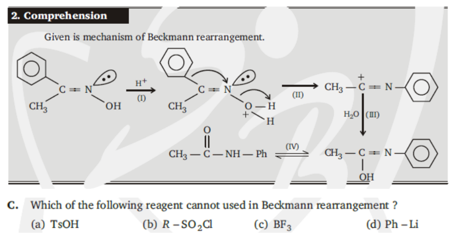 Solved 2. Comprehension Given is mechanism of Beckmann | Chegg.com