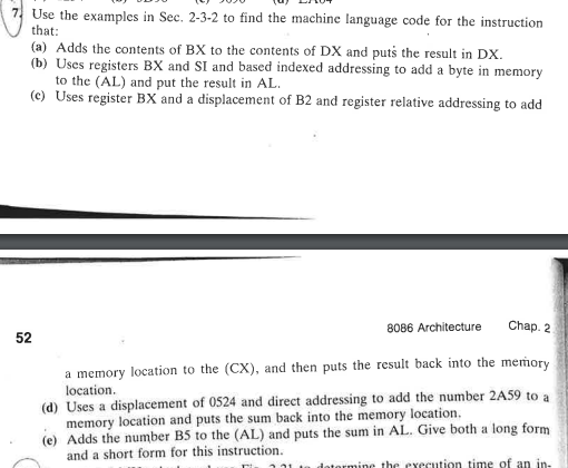 Solved 7 Use the examples in Sec. 2-3-2 to find the machine | Chegg.com