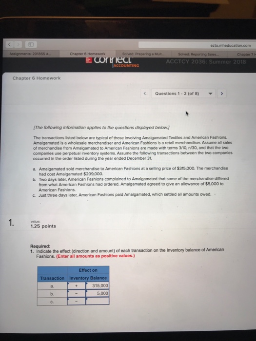 Solved Assignments: 20185S A Chapter 6 Homework cormec | Chegg.com Solved Assignments: 20185S A Chapter 6 Homework cormec | Chegg.com