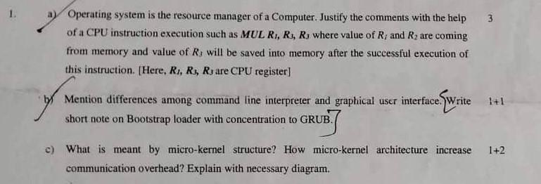 Solved Course: Operating System Concept (OS) Please solve | Chegg.com
