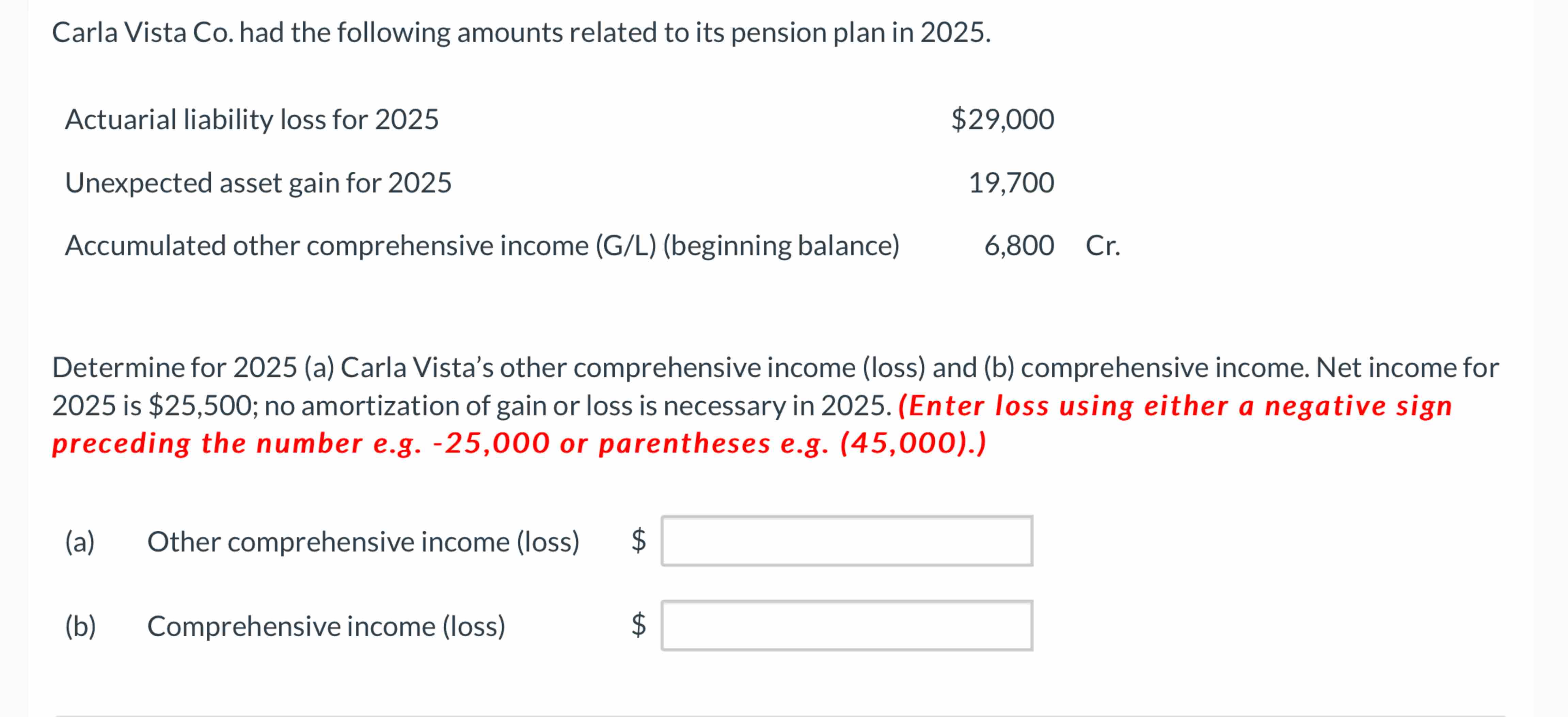 Solved Carla Vista Co. ﻿had the following amounts related to | Chegg.com