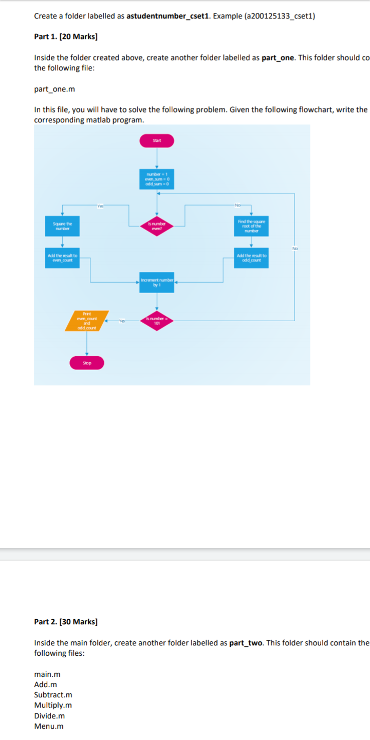 Solved Create a folder labelled as astudentnumber_cset 1. | Chegg.com