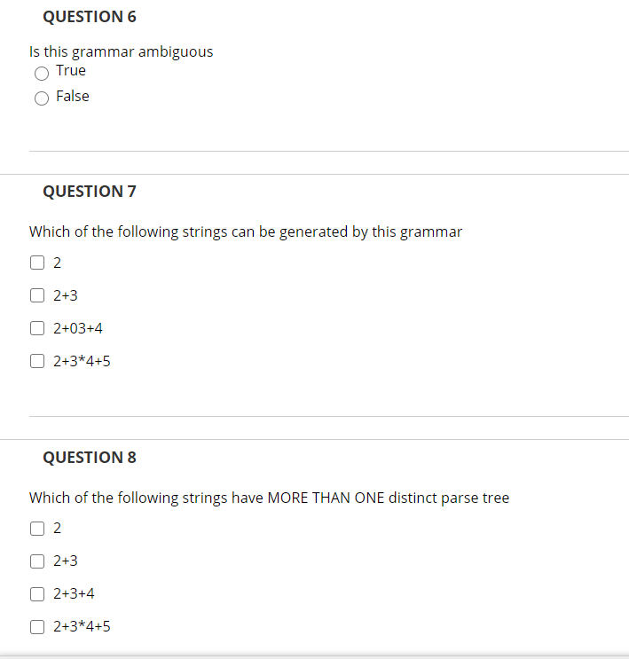 Solved QUESTION 3 Questions (3-8) consider the following | Chegg.com