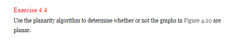 Solved Exercise 4.4 Use the planarity algorithm to determine | Chegg.com