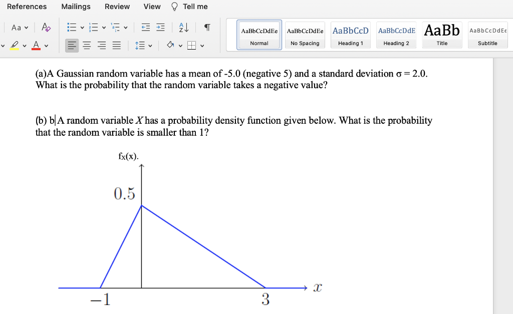 Solved References Mailings Review View Tell Me Aa Al T
