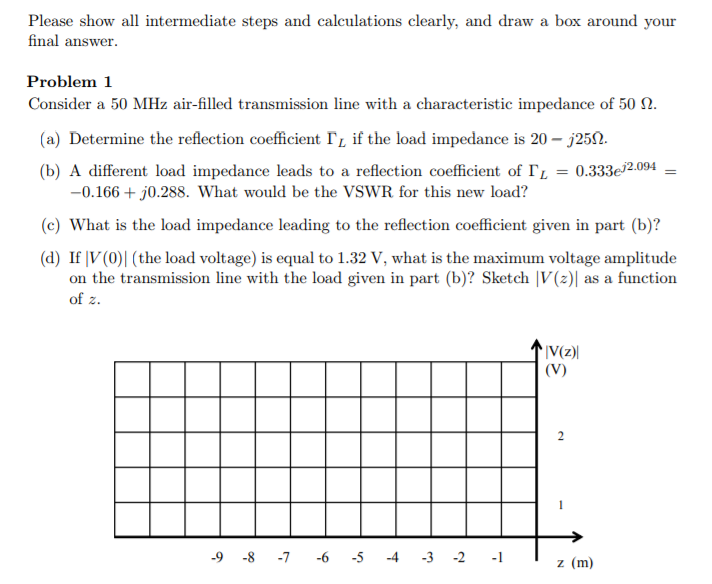 Solved Please show all intermediate steps and calculations | Chegg.com