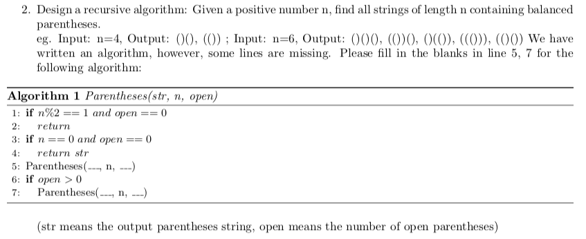2. Design a recursive algorithm: Given a positive | Chegg.com