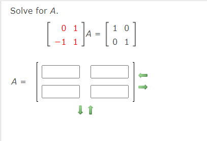 Solved Solve for A. 1:1]-[:] A = | Chegg.com