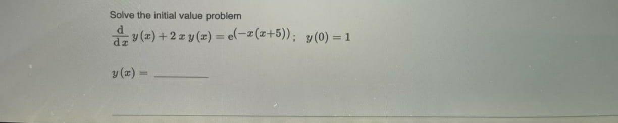 Solved Solve the initial value problem | Chegg.com