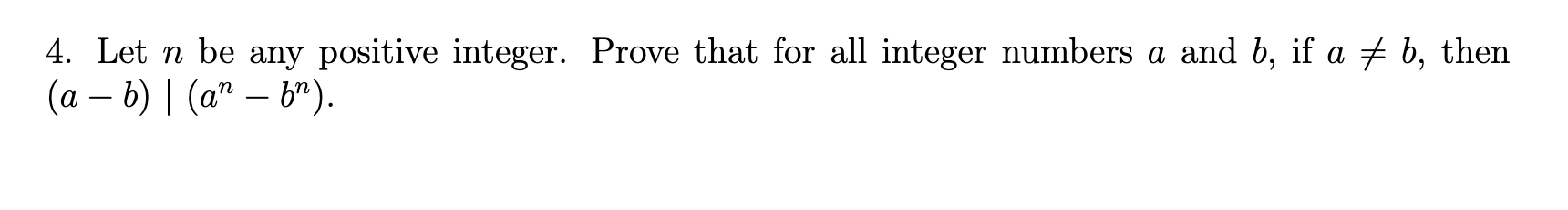 Solved 4. Let n be any positive integer. Prove that for all | Chegg.com