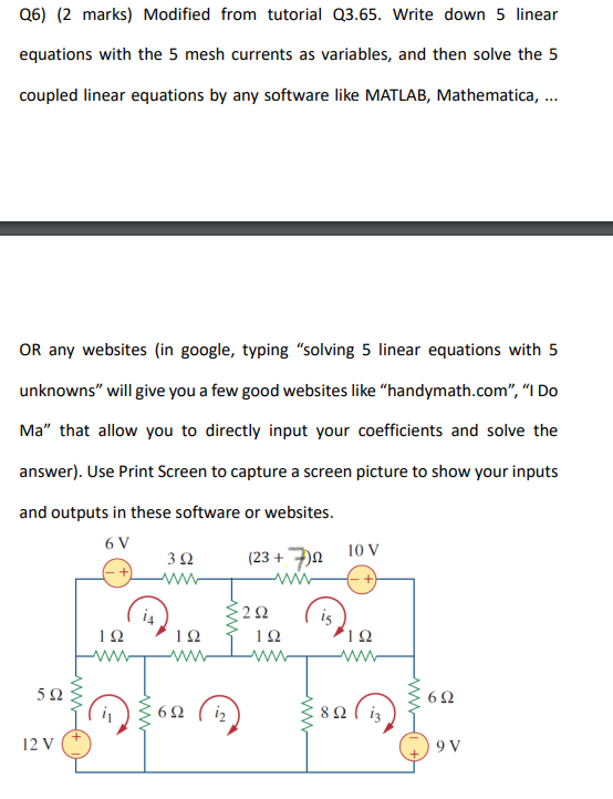 Solved Q6) (2 marks) Modified from tutorial Q3.65. Write | Chegg.com