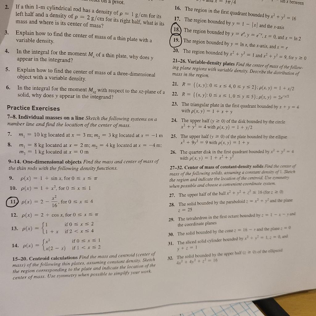 Solved 2. Un a pivot. If a thin 1-m cylindrical rod has a | Chegg.com
