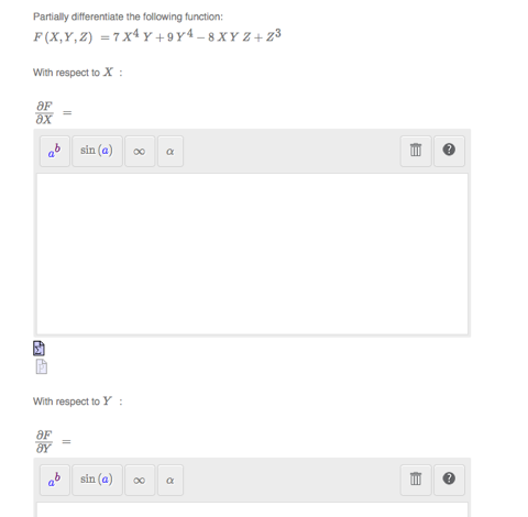 Solved Partially differentiate the following function: | Chegg.com