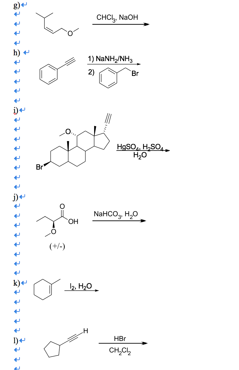 Solved Section 7: Predict the Product (12 marks, 1 pt each) | Chegg.com