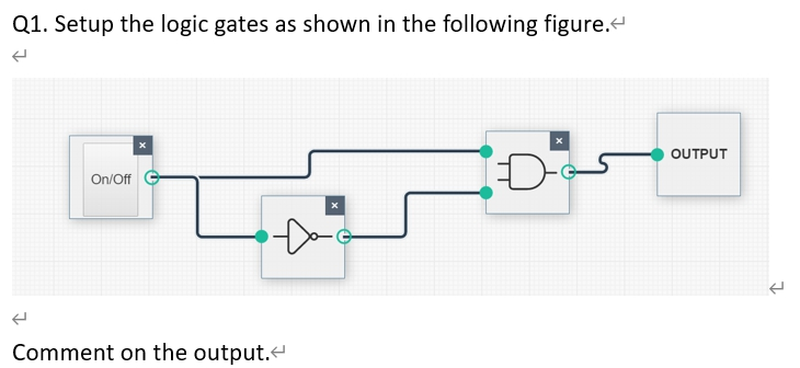 Solved Q1. Setup the logic gates as shown in the following | Chegg.com