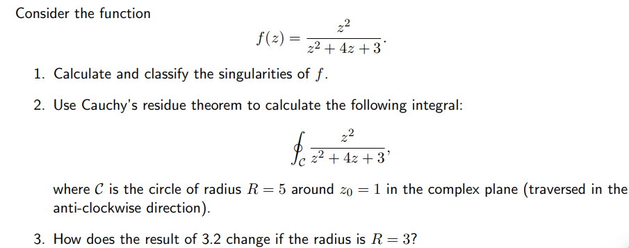 Solved Consider the function 22 f(2)= 22 + 4z + 3 1. | Chegg.com
