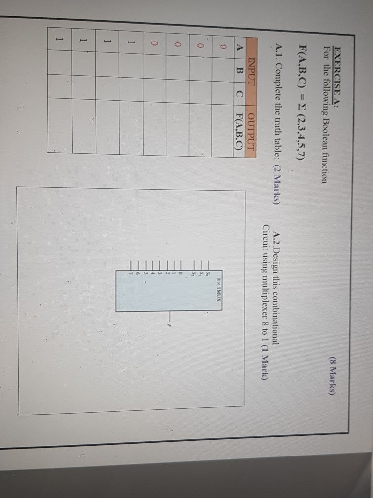Solved A.3. Design this combinational circuit using | Chegg.com