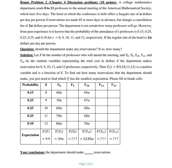 Solved Bonus Problem 2 (Chapter 4 Discussion problem) (10 | Chegg.com