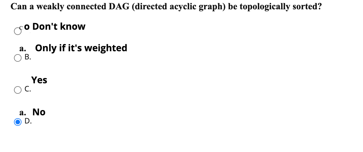 Solved Can a weakly connected DAG (directed acyclic graph) | Chegg.com