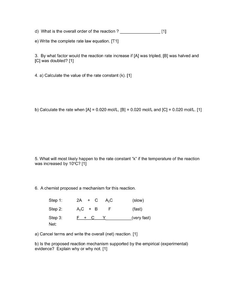 Solved SCH4U1B Name: Energy and Rates Assignment Chemical | Chegg.com