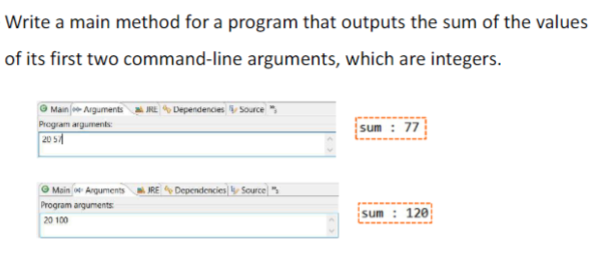 Solved Write a main method for a program that outputs the | Chegg.com