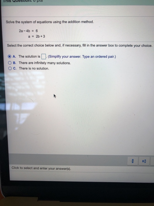 Solved Solve the system of equations using the addition | Chegg.com