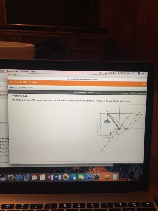 Solved A-02. ME 2301-002 Statics Problem 355 6 m | Chegg.com Solved A-02. ME 2301-002 Statics Problem 355 6 m | Chegg.com