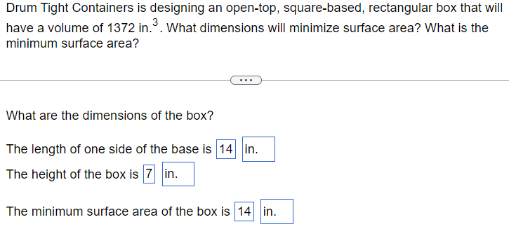 Solved Drum Tight Containers is designing an open-top, | Chegg.com