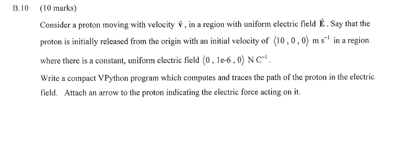Solved Consider a proton moving with velocity v, in a region | Chegg.com