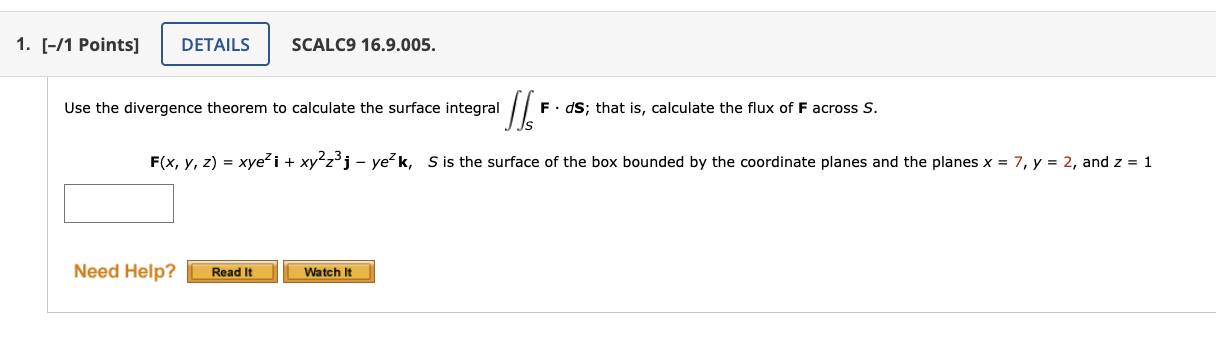 Solved 1. [-/1 Points] DETAILS SCALC9 16.9.005. Use the | Chegg.com