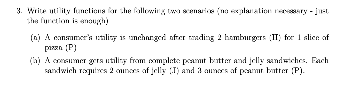 Solved 3. Write utility functions for the following two | Chegg.com