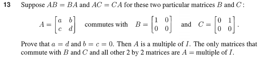 Solved 13 Suppose AB BA and AC CA for these two particular | Chegg.com