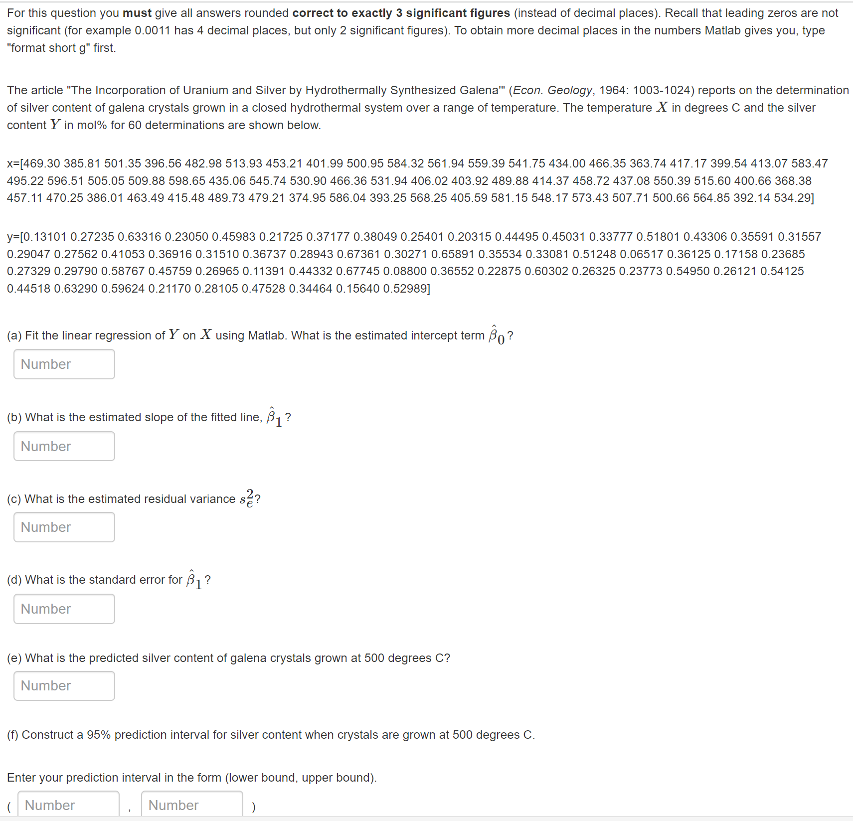 Solved For this question you must give all answers rounded | Chegg.com