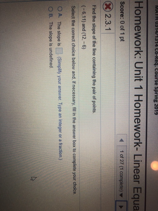 Solved MATH 0314/1314 Co-Req. course Spring 2019 Homework: | Chegg.com
