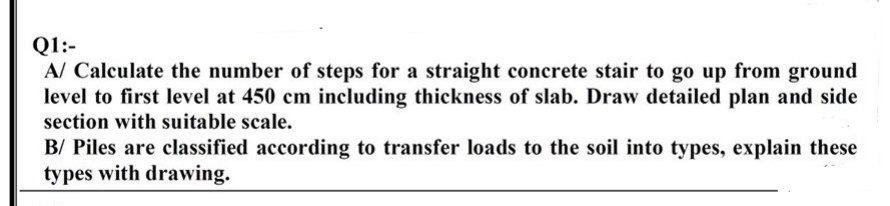 Solved Q1:- A/ Calculate the number of steps for a straight | Chegg.com