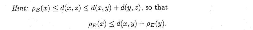 Solved Exercise 4.20 If E is a nonempty subset of a metric | Chegg.com