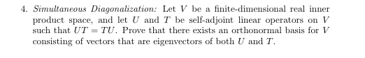 Solved Simultaneous Diagonalization Let V ﻿be A
