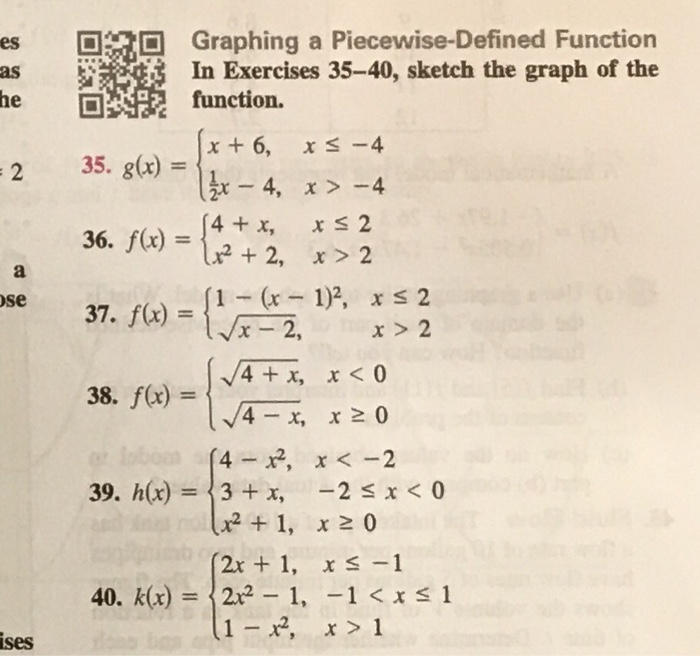 Solved Graphing a Piecewise-Defined Function asIn Exercises | Chegg.com