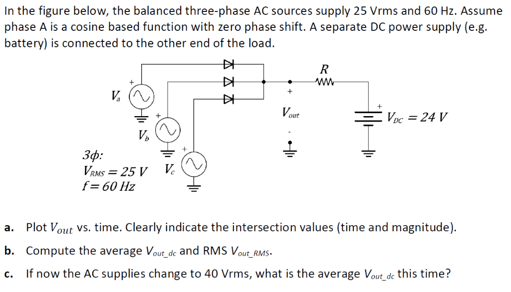 Solved In the figure below, the balanced three-phase AC | Chegg.com