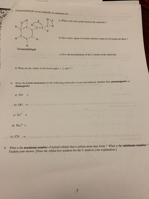 Cinnamaldehyde Lewis Structure