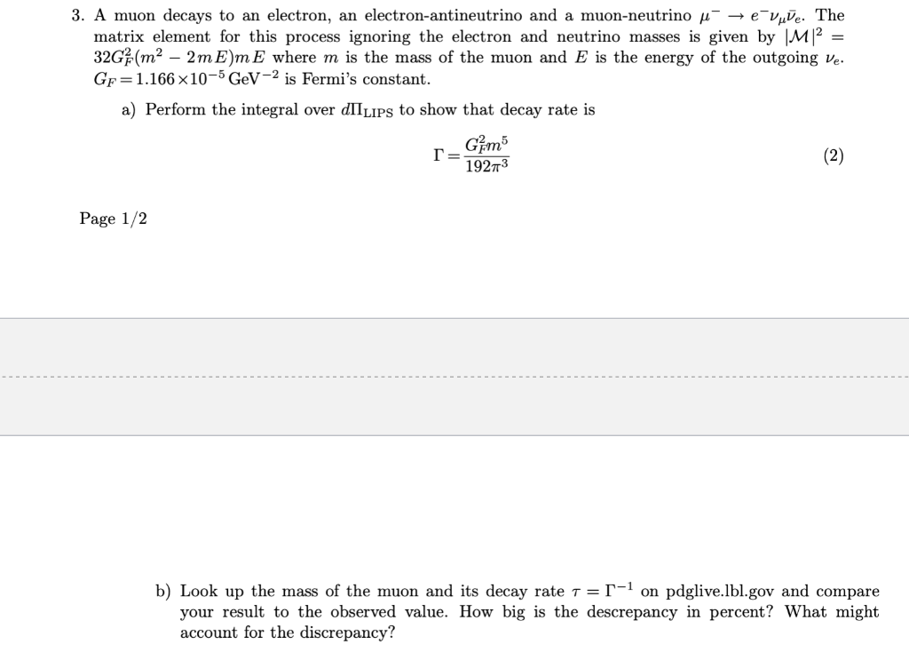 Solved This is a Quantum Field Theory question, please | Chegg.com