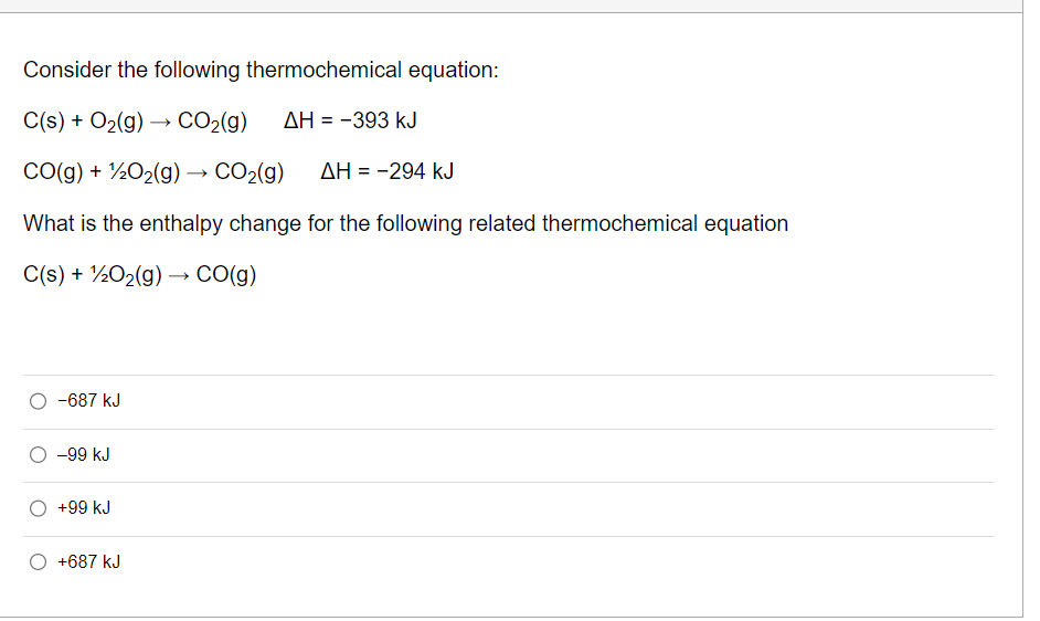 Solved Consider the following thermochemical equation: | Chegg.com