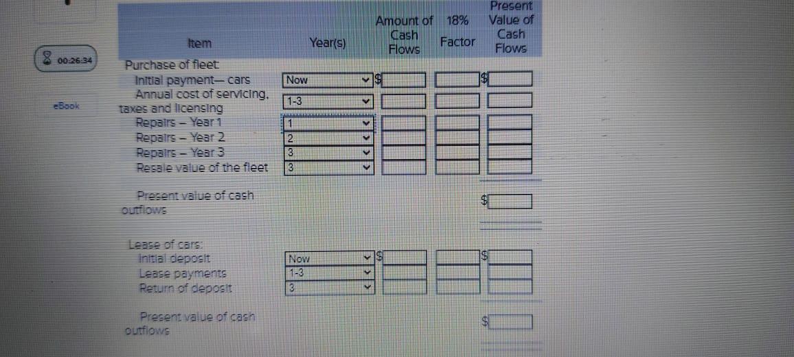 Solved Problem 10-11 Performing an NPV Analysis of a Lease | Chegg.com