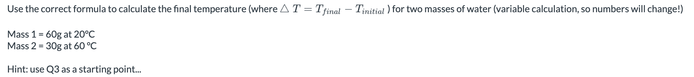 Solved Use the correct formula to calculate the final | Chegg.com