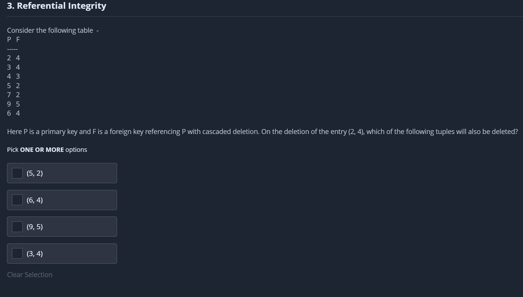 Solved 3. Referential Integrity Consider the following table | Chegg.com