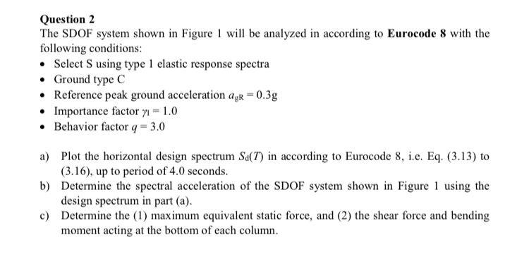 Question 4 Consider the 3DOF system shown in Figure 2 | Chegg.com