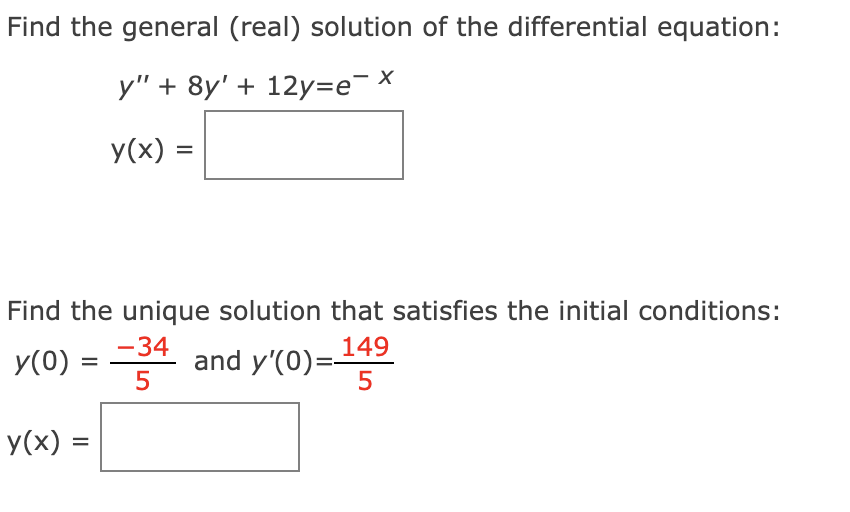 Solved Find the general (real) solution of the differential | Chegg.com