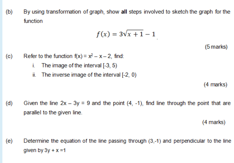 Solved (b) By using transformation of graph, show all steps | Chegg.com