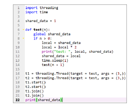 Solved 1. (a) Given the following program in which two | Chegg.com