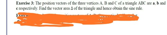Solved Exercise 3: The position vectors of the three | Chegg.com